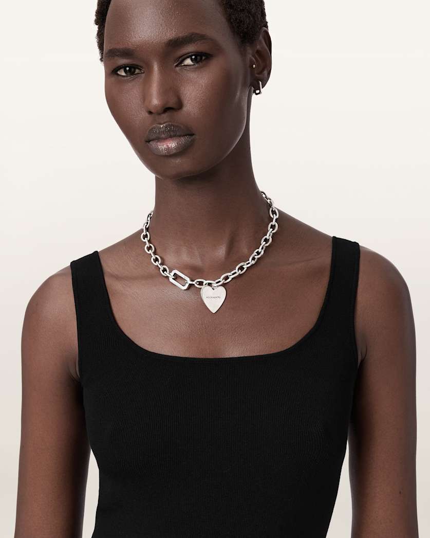 Lia Chunky Necklace WARM SILVER | ALLSAINTS FR